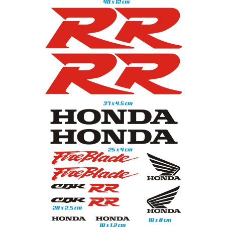 Honda CBR RR Fireblade Stickers - Autocollants Honda 156