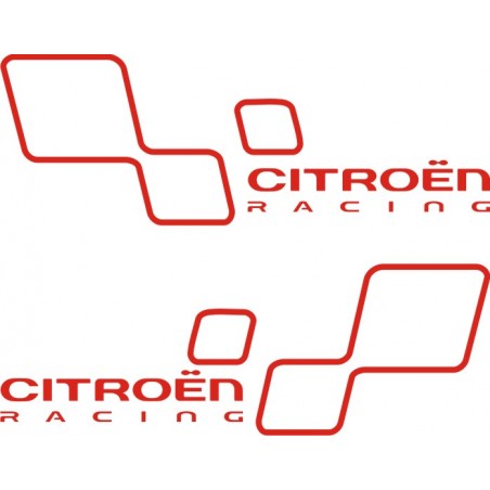 Kit 2 Stickers Citroën Racing - Taille et Coloris au choix
