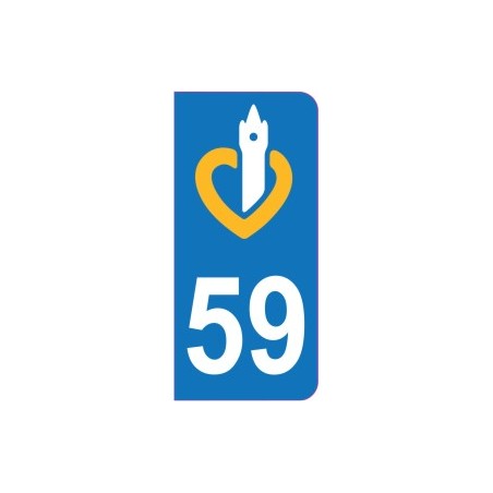 Sticker immatriculation 59 - Nord