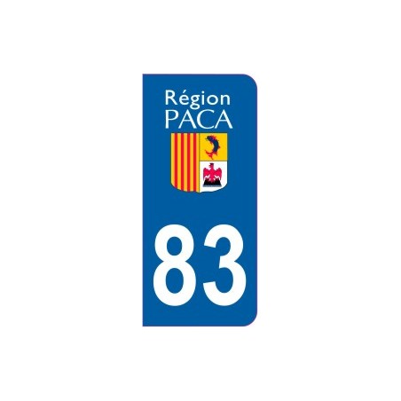 Sticker immatriculation 83 - Var - region paca